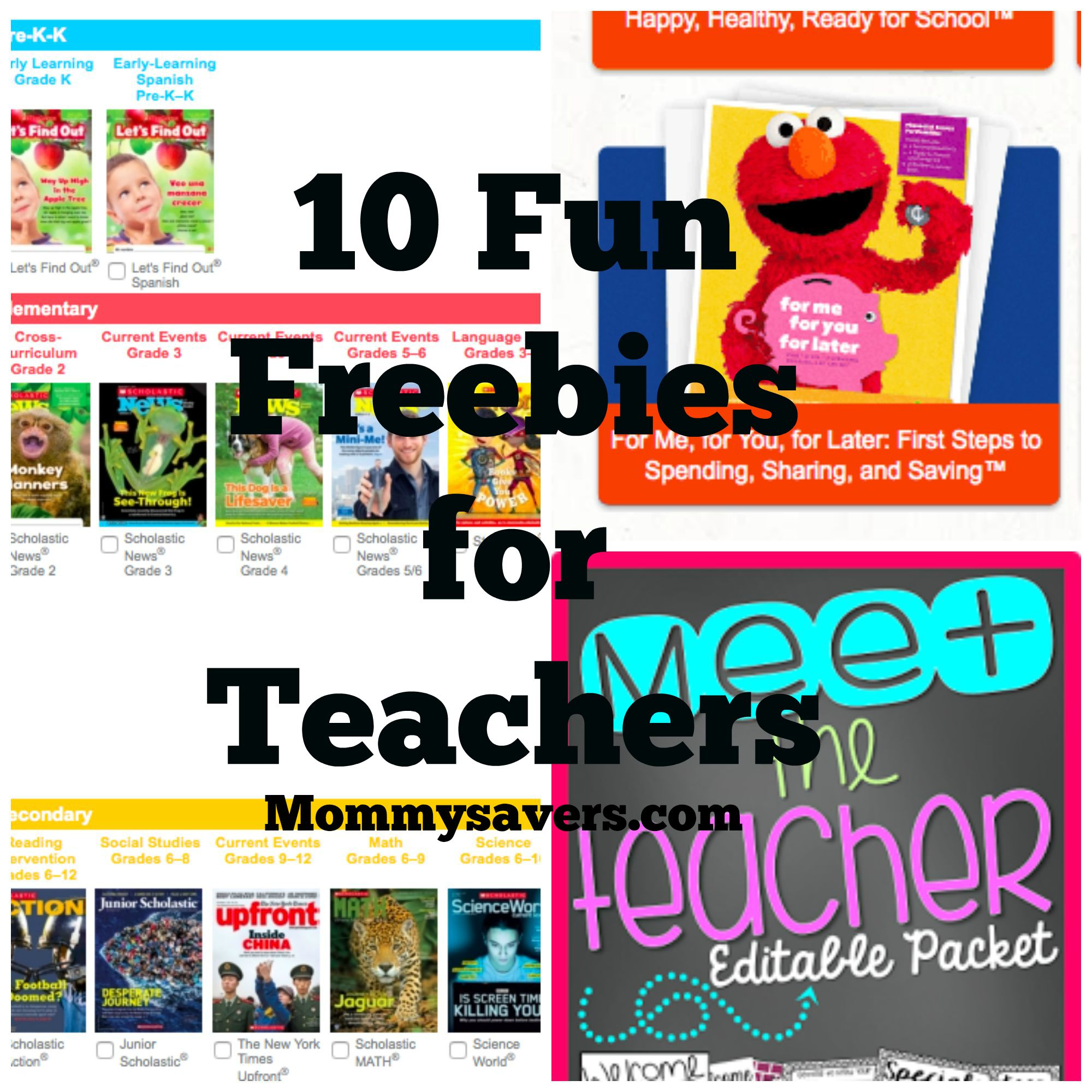10 Fun FREEBIES for Teachers - Mommy Savers